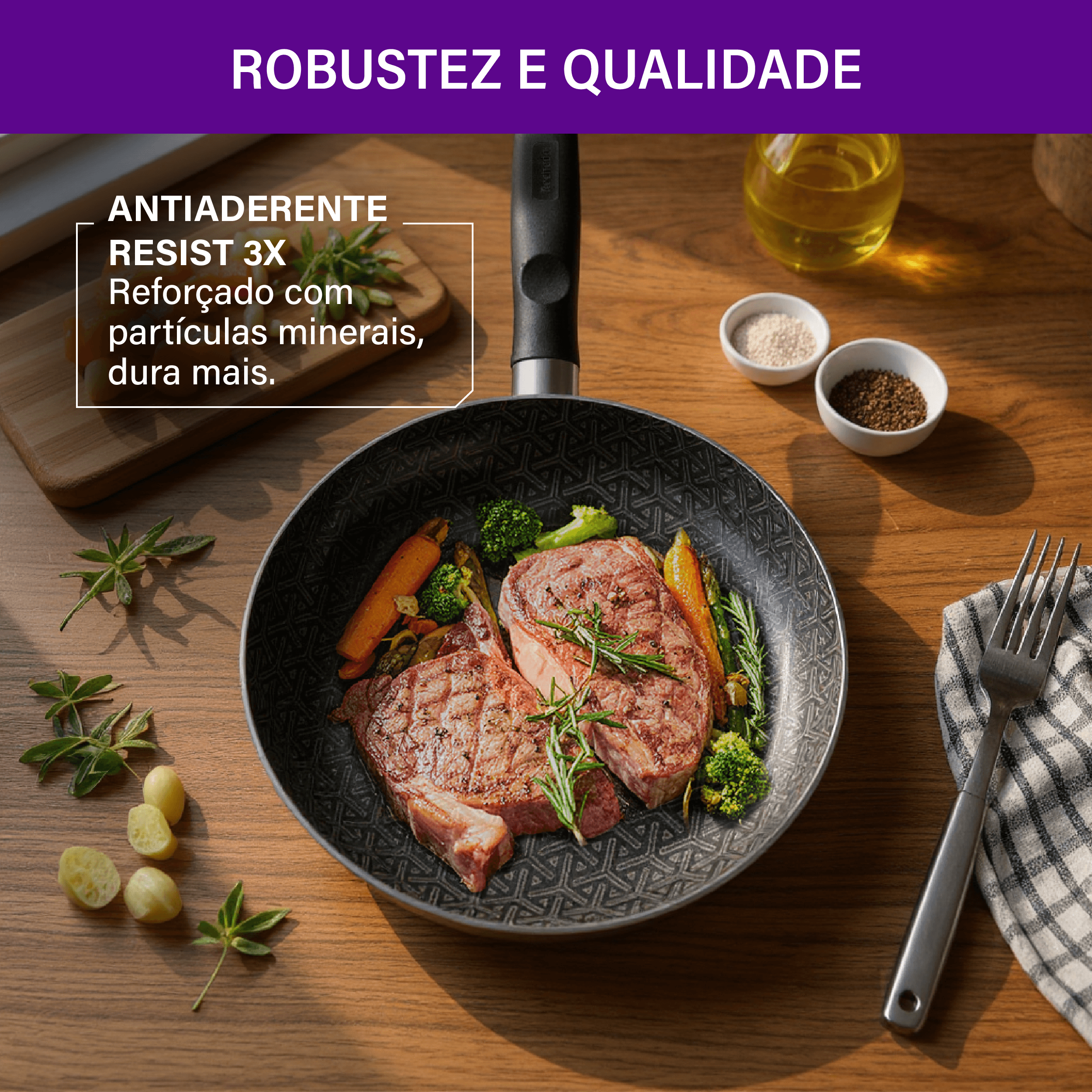 Jogo de Panelas Rochedo Robusta Grafite 5 Peças | Rochedo
